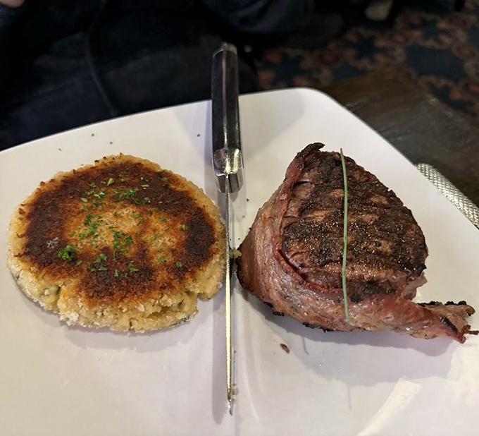 A filet mignon that's dressed better than most of us, wrapped in bacon like it's wearing a tuxedo to your taste buds' formal event.