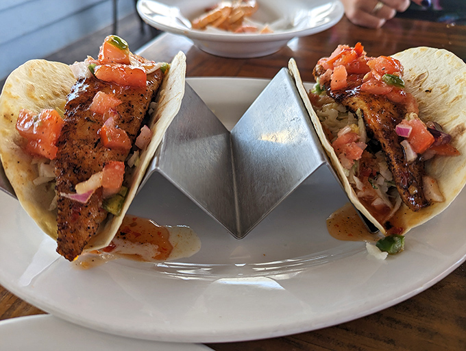 Fish tacos done right&mdash;where the fish is the star, not just a vehicle for toppings. The kind of dish that makes you wonder why you'd eat anything else.