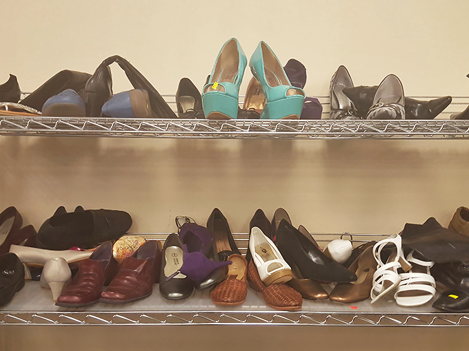 From practical flats to statement heels, this shoe selection proves one person's closet cleanout is another's footwear jackpot.
