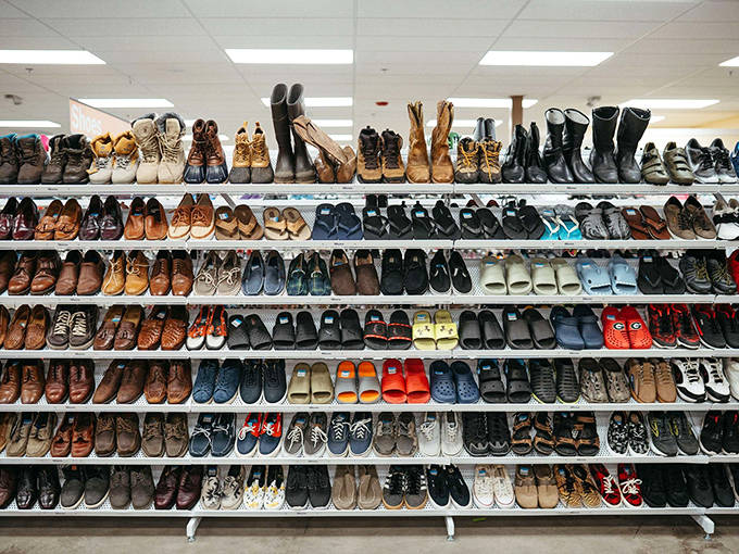 Shoe department organization that would make Marie Kondo weep with joy&mdash;every style, every size, every possibility.