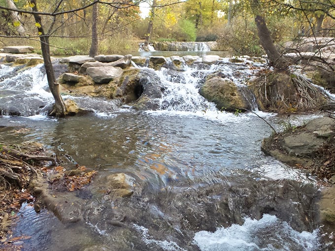Water dances over limestone formations, creating nature's own symphony&mdash;no subscription or headphones required.