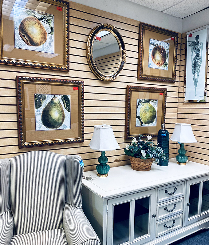 Wall art that transforms blank spaces into conversation pieces. That fruit-themed collection is just waiting to class up someone's kitchen.