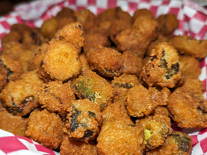 Crispy fried okra: turning the South's most divisive vegetable into a crunchy, addictive snack that even okra skeptics can't resist. Bet you can't eat just one. 