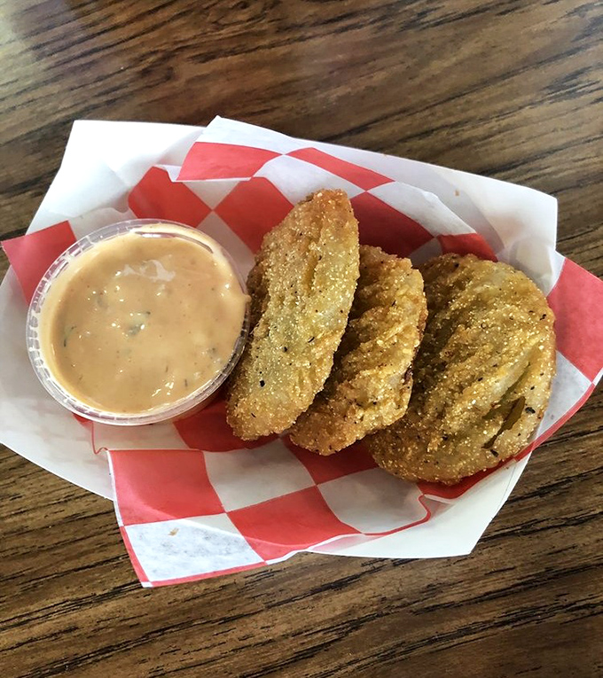 Golden fried green tomatoes with comeback sauce &ndash; because sometimes Southern classics belong everywhere, including Ohio.