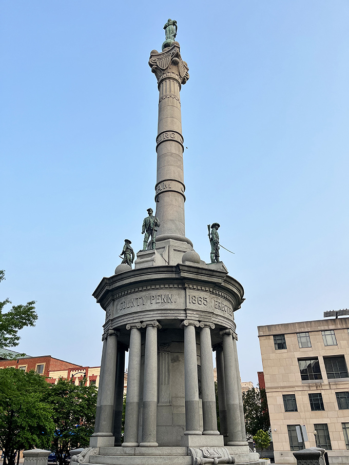 History stands tall in downtown Scranton, where monuments tell stories of sacrifice and courage without charging admission for their valuable lessons.