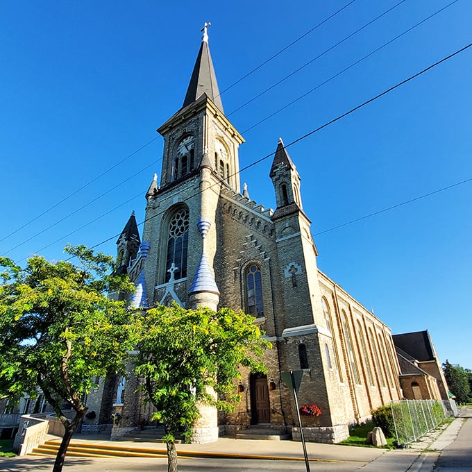 Guardian Angel Catholic Church reaches skyward with Gothic spires that have been inspiring both the faithful and architecture enthusiasts for generations.