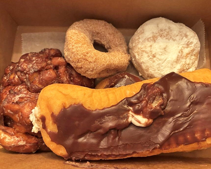 When you can't decide on just one flavor, Donut World's variety box becomes the United Nations of breakfast pastries&mdash;bringing peace through sugar.