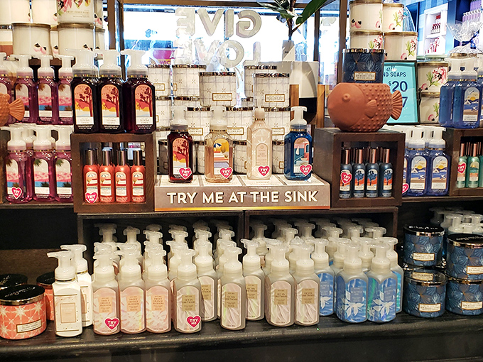 "Try me at the sink" &ndash; the most innocent invitation at Bath & Body Works, where seasonal scents promise to transform mundane hand-washing into aromatic escapes.