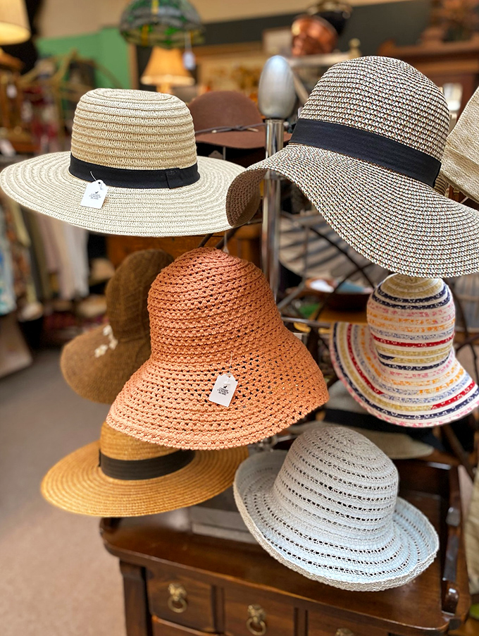 Summer style with historical flair! These straw hats offer both protection from Idaho's sunshine and a dash of timeless elegance.