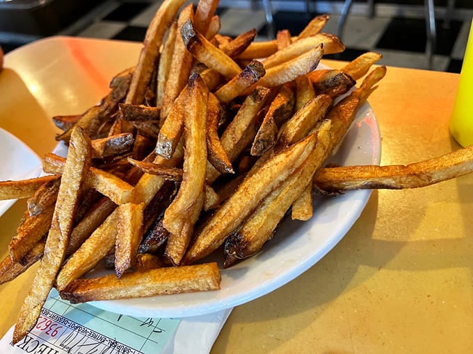 These hand-cut fries aren't just a side dish &ndash; they're a golden, crispy argument for ordering a second plate.
