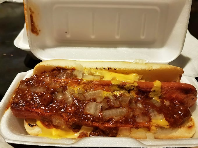 Hot dogs elevated to an art form with grilled onions and melted cheese. Forget your diet&mdash;this is therapy in a bun.