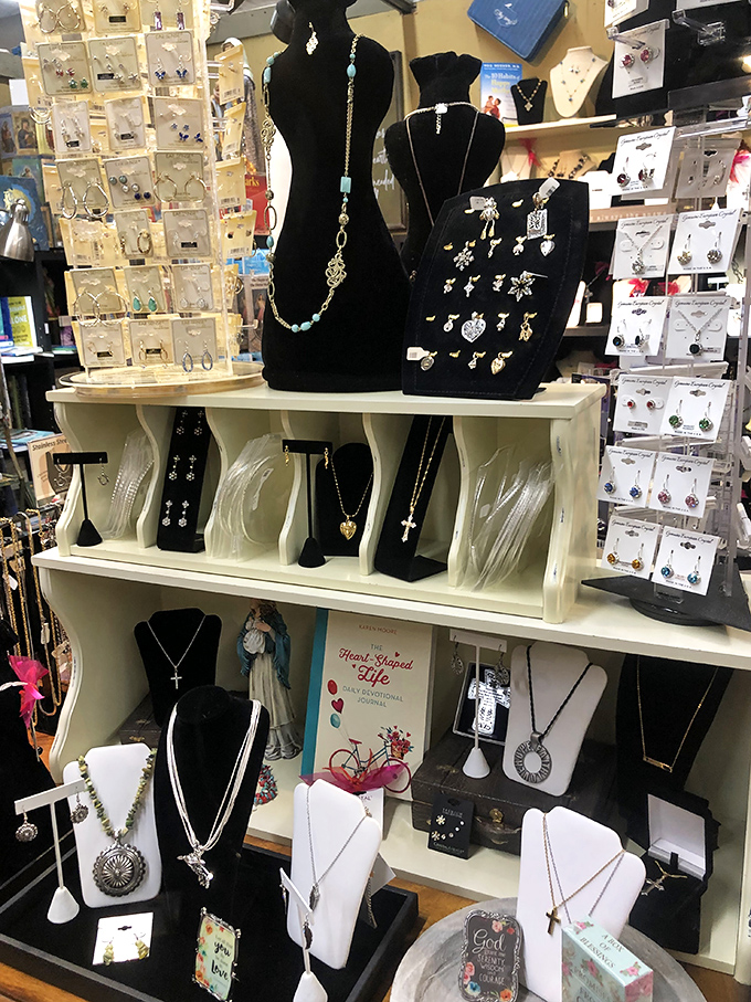 Jewelry displays that sparkle with possibility—from statement necklaces to faith-inspired pendants for every style and spiritual inclination.