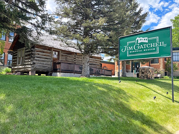 Jim Gatchell Memorial Museum, where that log cabin isn't a hipster's Airbnb fantasy but a genuine piece of Wyoming heritage.