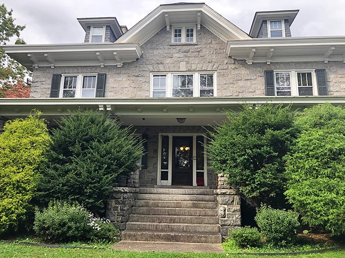 This grand stone residence whispers tales of Kennett Square's prosperous past. The porch practically begs for rocking chairs and lemonade.