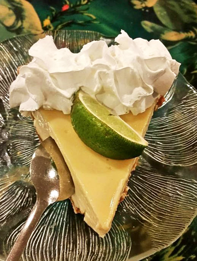 A slice of key lime pie that hits that perfect sweet-tart balance &ndash; Florida sunshine in dessert form.