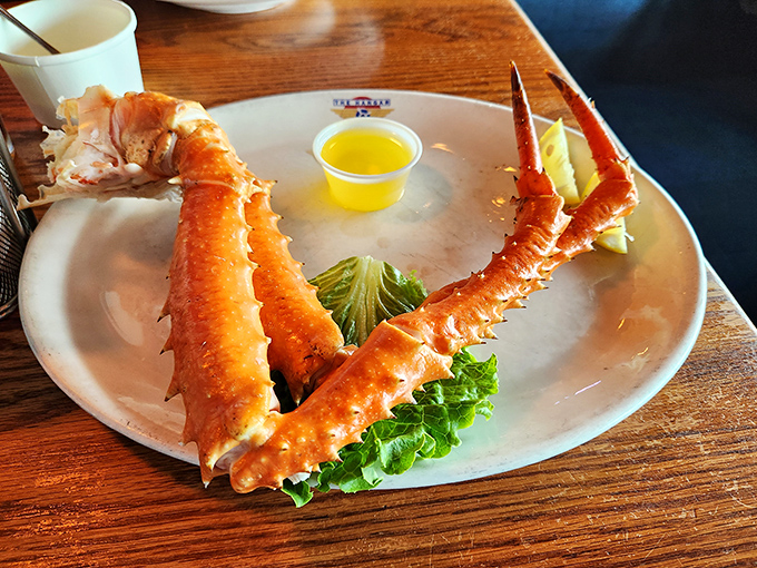 King crab legs so impressive they deserve their own throne. Nature's perfect design meets simple preparation&mdash;sometimes less really is more.