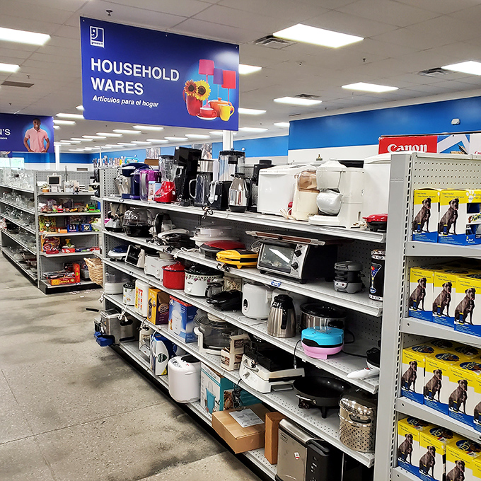 Kitchen appliance heaven or small appliance purgatory? Either way, someone's perfect waffle maker is hiding in plain sight.