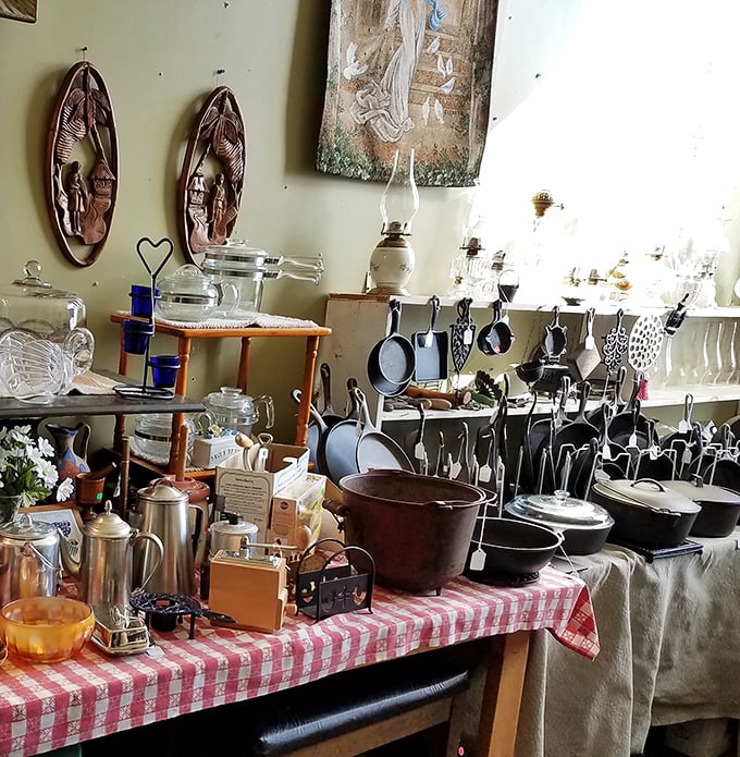 Cast iron heaven! These skillets have cooked thousands of meals and still have thousands more to go. They just don't make 'em like this anymore.