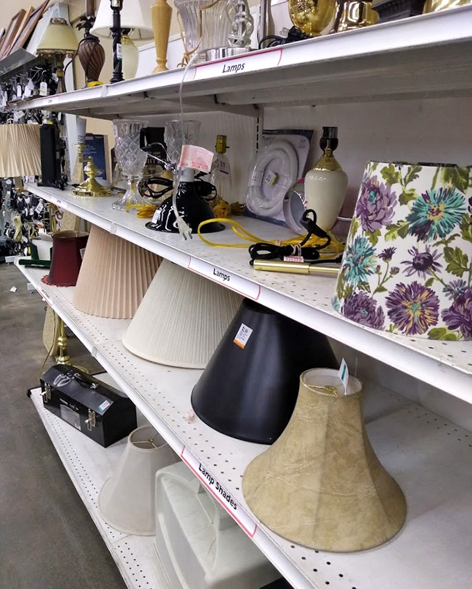 Lamp shopping becomes an adventure in time travel&mdash;from mid-century modern to "what decade was that?" all on one shelf.