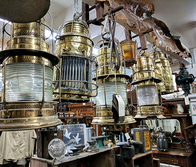 These brass nautical lanterns once guided ships through foggy Alaskan waters; now they'll guide guests through your dinner parties.