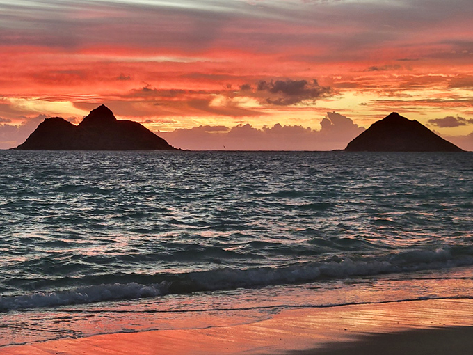 Sunrise here hits different when those twin islands frame the shot like nature's own picture window.