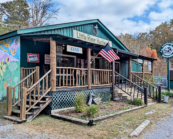 Little River Hardware proves the best small-town stores sell not just tools but conversation, with that porch practically begging you to sit a spell.