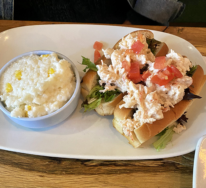 Fresh lobster piled on a roll for brunch proves that luxury doesn't require a tie or reservations weeks ahead.