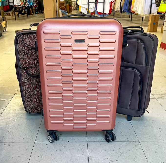 That rose-gold suitcase isn't just luggage&mdash;it's your next adventure waiting to happen, at a fraction of department store prices.