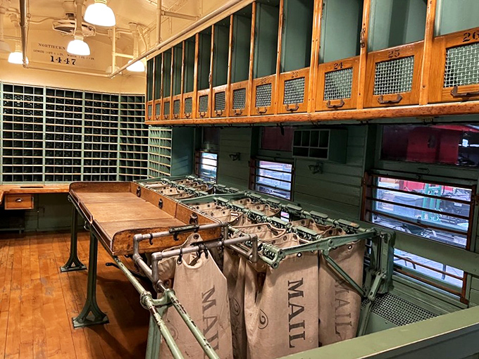 The mail sorting car reveals the ingenious system that delivered letters across America before email made "You've Got Mail" a digital affair.