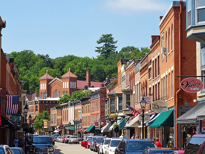 Walking Main Street feels like browsing through an architectural catalog from when craftsmanship actually meant something beyond assembly instructions.