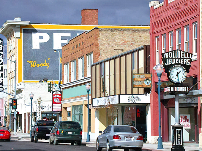 Molinelli Jewelers and other local businesses line Main Street, creating a walkable downtown where your Social Security check goes surprisingly far.