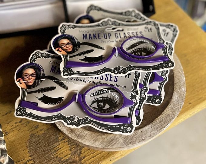 These quirky magnifying glasses for makeup application might be the most practical vintage find for anyone who's ever stabbed themselves with mascara.