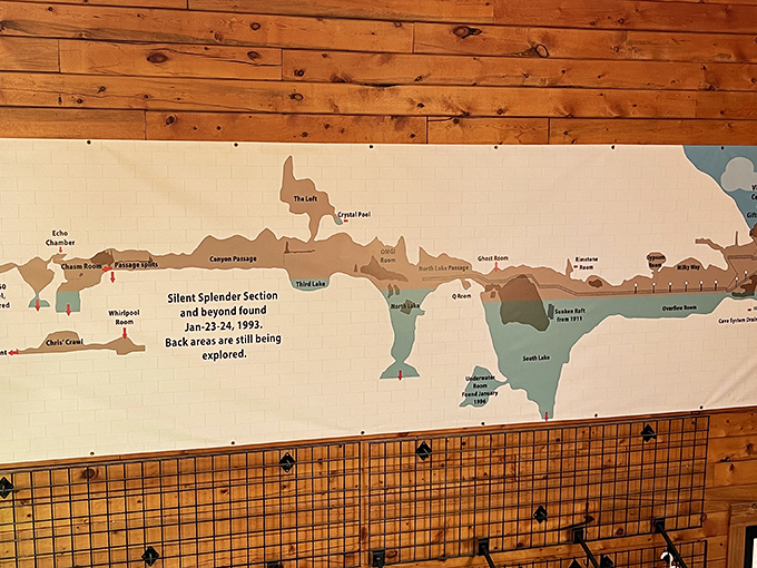 A treasure map without the X&mdash;this layout reveals the cave's secrets while hinting at chambers still waiting to be discovered.