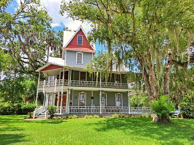 Victorian architecture meets Southern charm at the May-Stringer House, where wraparound porches were invented for sweet tea sipping.