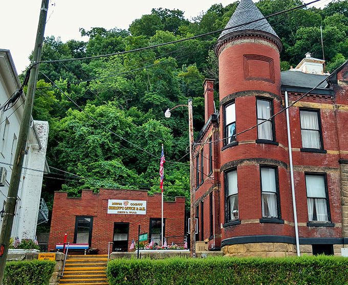 That distinctive red turret isn't compensating for anything&mdash;it's simply Pomeroy architecture showing off without the big-city price tag.