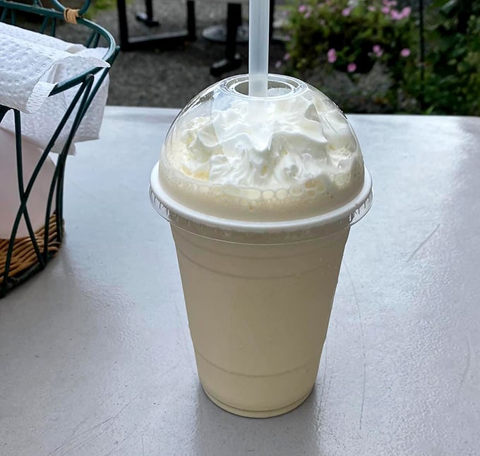 The humble milkshake &ndash; thick enough to require serious straw commitment, topped with a cloud of whipped cream that defies gravity.