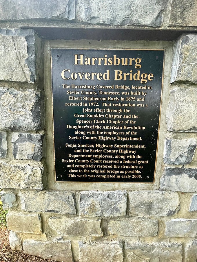 History carved in bronze tells the bridge's story. Think of it as the original Wikipedia page, just without the edit button.