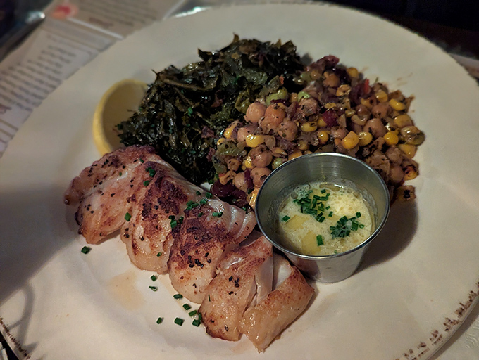 Sometimes the simplest preparation speaks loudest &ndash; this perfectly cooked fish with seasonal vegetables proves less is more.