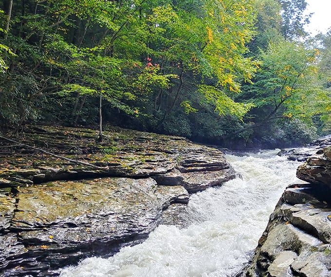 These natural water slides were here long before theme parks charged admission for lesser thrills and longer lines.