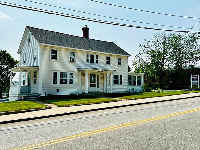 Classic New England architecture where families actually live rather than stage homes for real estate photo shoots and open houses.