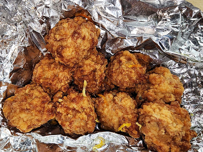 Foil-wrapped chicken that's worth its weight in gold. These crispy morsels are the treasure at the end of a San Fernando Valley rainbow.