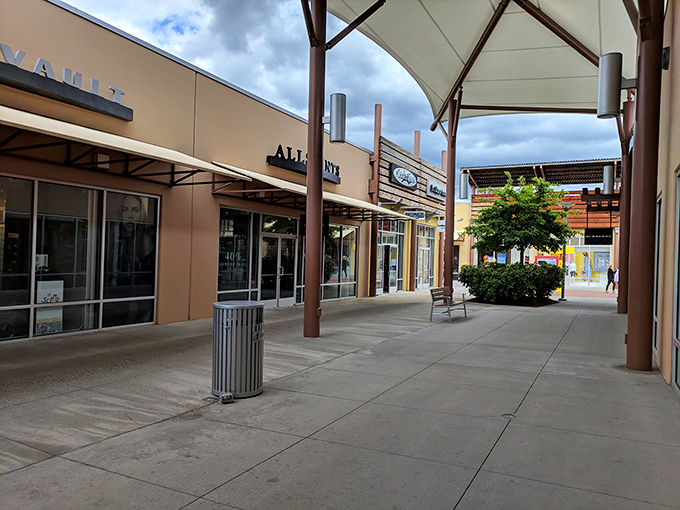 Even on quieter shopping days, the clean, spacious walkways invite leisurely browsing without the elbow-to-elbow combat of weekend crowds.
