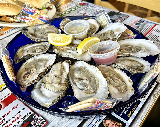 Oysters so fresh they're practically still gossiping about what happened in the bay this morning. Just add lemon and enjoy the briny bliss.