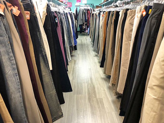 The pants parade stretches to the horizon. With this selection, finding your perfect fit feels less like shopping and more like destiny.