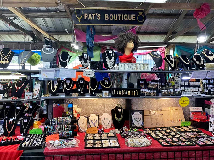 Pat's Boutique sparkles with possibility&mdash;each necklace, bracelet and earring set promising to be that perfect conversation-starting accessory you've been searching for.
