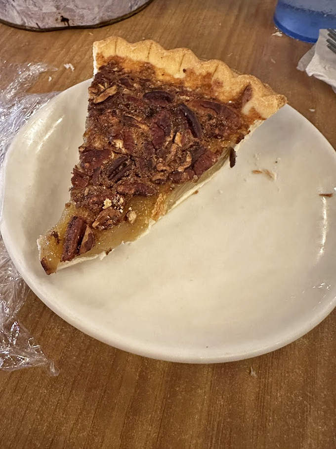 Pecan pie that makes you understand why Southerners get misty-eyed talking about their grandma's baking.