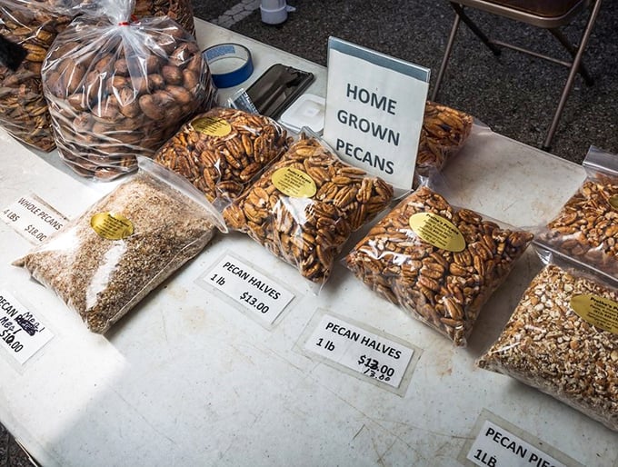 Home-grown pecans displayed with pride. These aren't your average nuts&mdash;they're the aristocracy of the nut world, raised on Kansas sunshine.