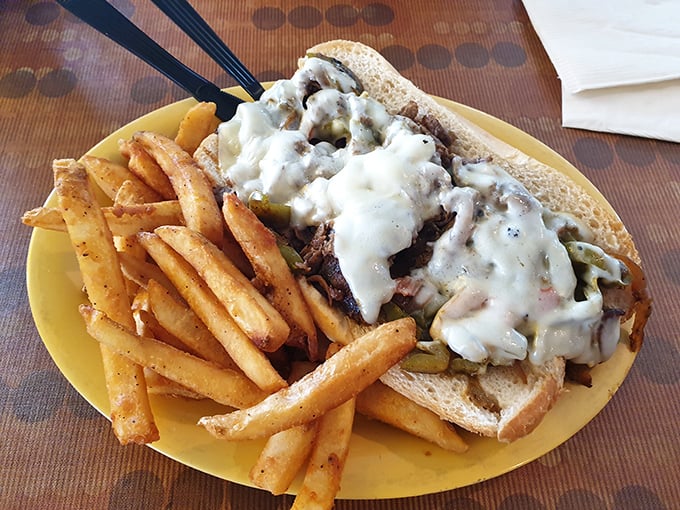 This open-faced sandwich doesn't just blur the line between Philly cheesesteak and French dip&mdash;it erases it completely in a glorious mess of melty perfection.