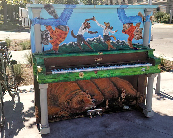 This isn't just a piano&mdash;it's a canvas telling Montana stories through painted dancers and sleeping bears.