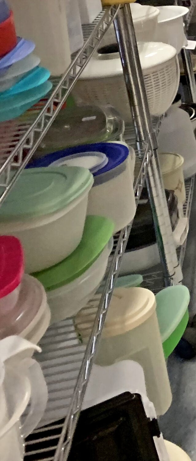 Tupperware paradise! Because nothing says "adulting" quite like matching food storage containers with all their lids.